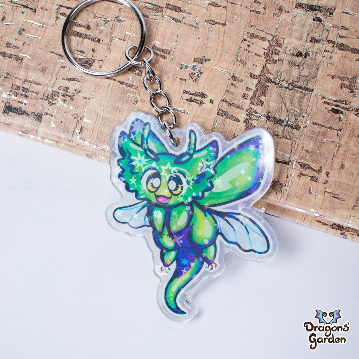 May Beetle Dragon | Holographic Acrylic Keychain– Dragons' Garden