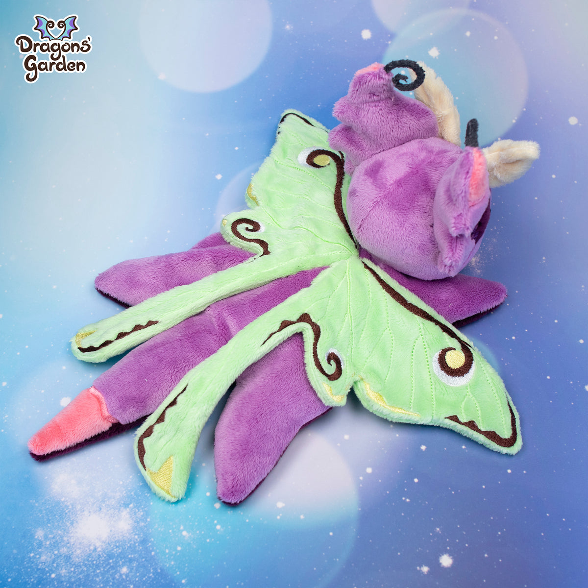 EXTRA WEIGHTED | Dusk Luna Moth Dragon Plush | Jumbo PLUS Edition ...