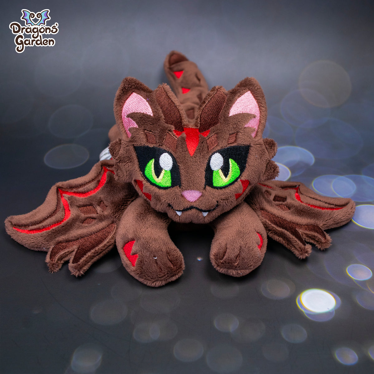 Dragon Cat Plush in Brown Feisty Cuddle Buddy– Dragons' Garden