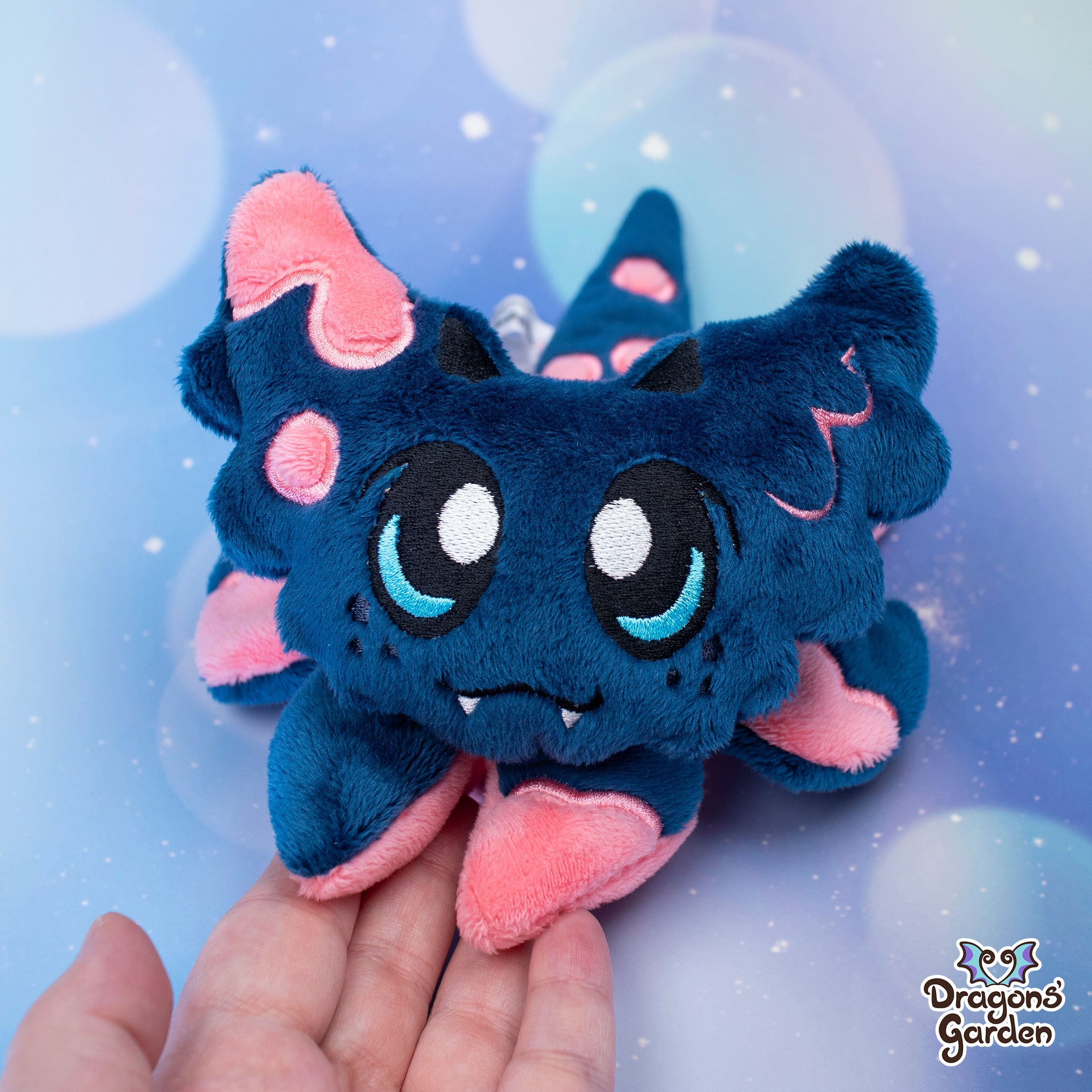 WEIGHTED | Jumbo Navy and Pink Dragon Plushie | Coraline– Dragons' Garden