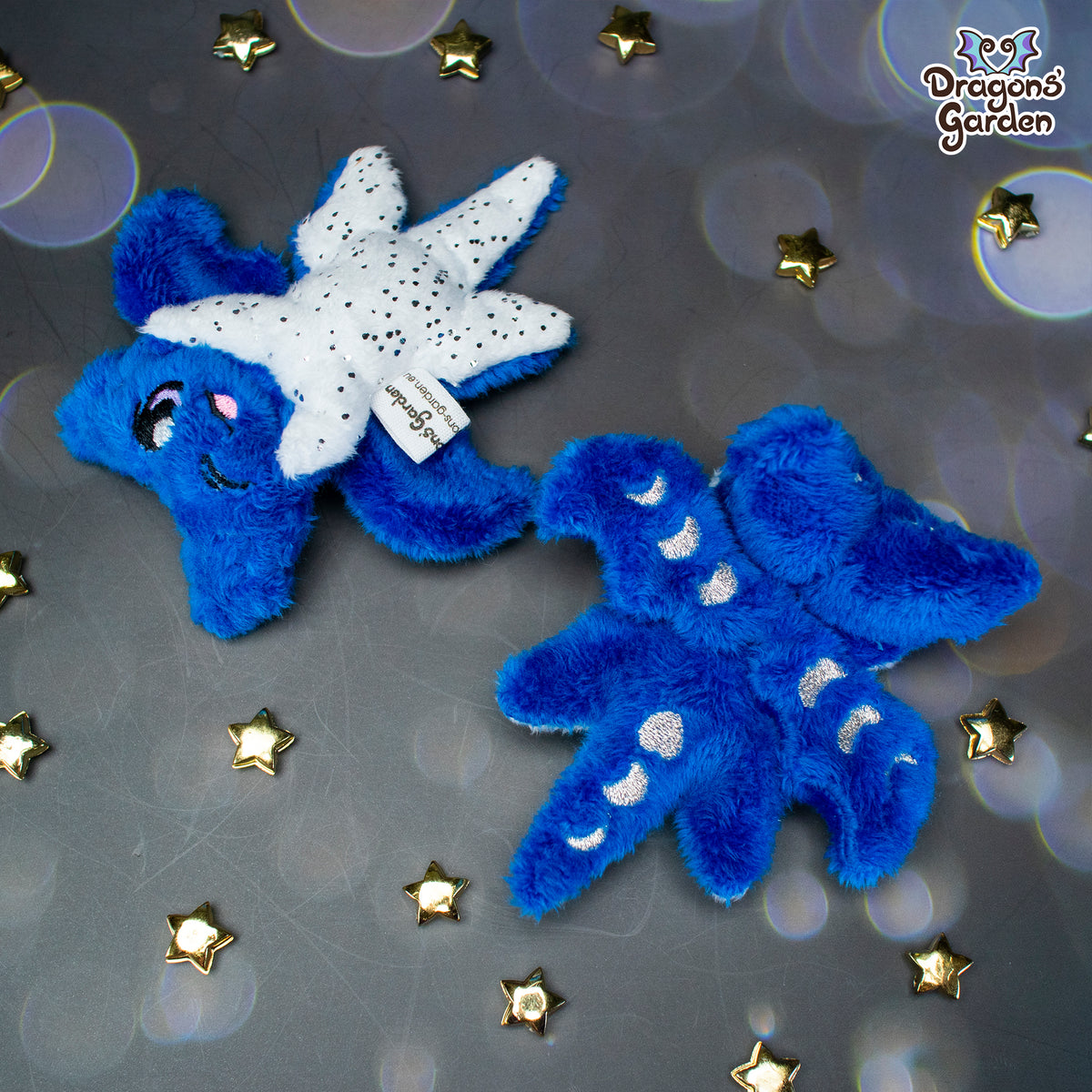 Moon Phase Dragon Plush - Metallic Embroidered Dragon– Dragons' Garden