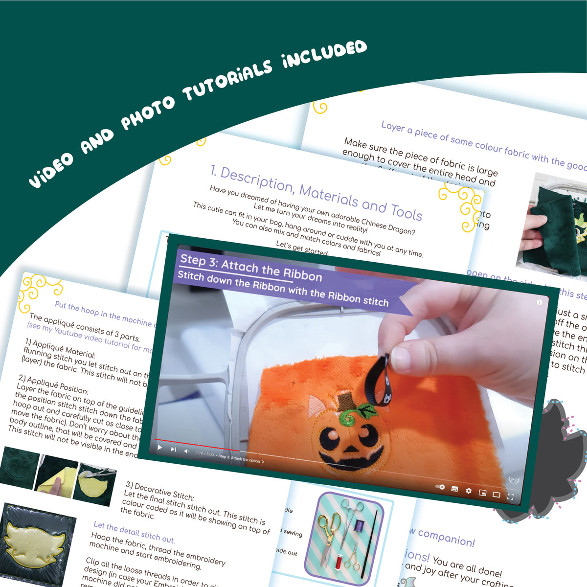 Chinese Dragon Charm Embroidery - DIY In The Hoop Design– Dragons' Garden