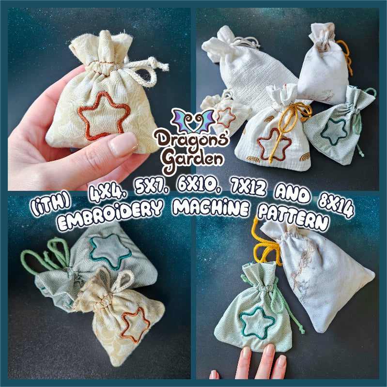 ITH Drawstring Bag Embroidery Pattern Custom Packaging Pull Cinch Sack ...