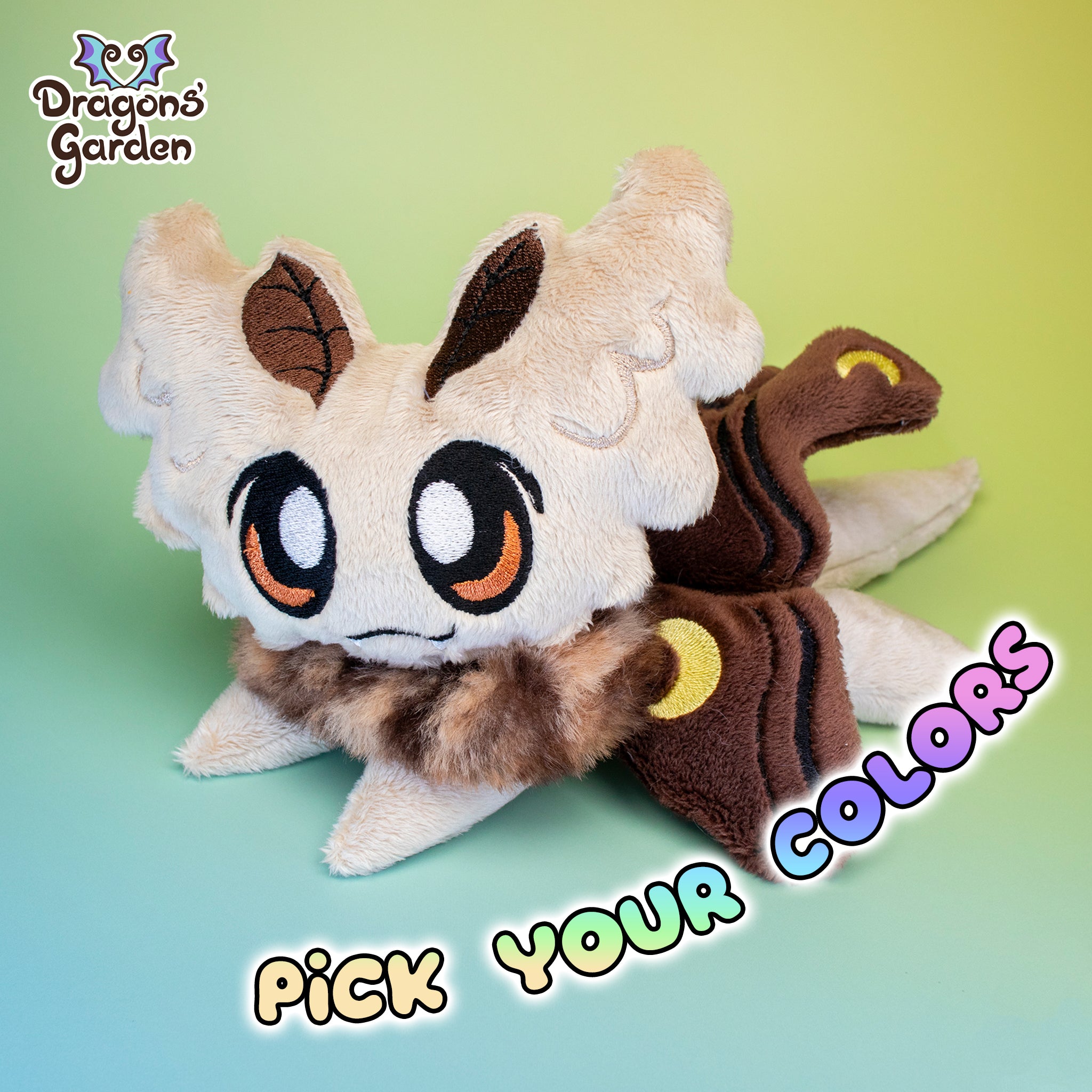 CUSTOM | Weighted Moon Moth Jumbo Dragon companion plush– Dragons' Garden
