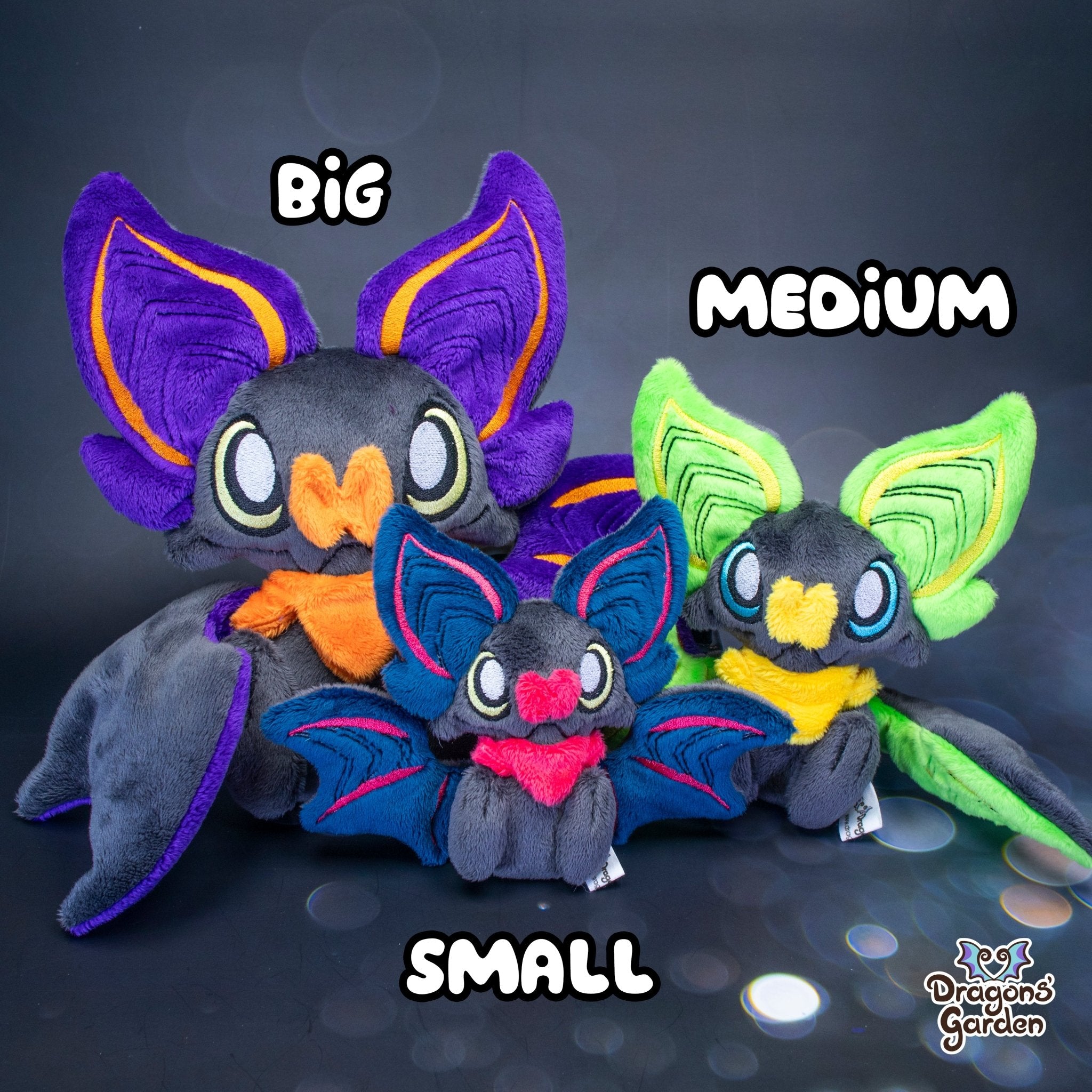 CUSTOM | Colorful Sitting Bat Plushie– Dragons' Garden