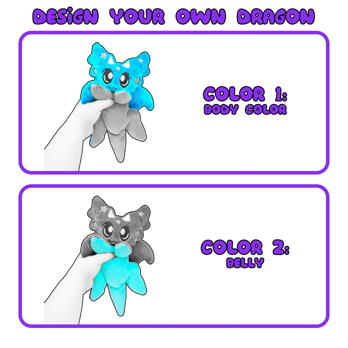 Custom Sprinkle Dragon Plush - Weighted Jumbo Dragon companion– Dragons ...