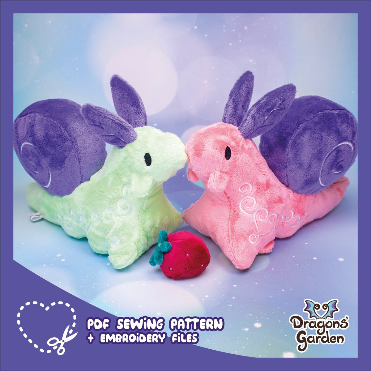 Snail Pattern Plush DIY Beginner Sewing Pattern Project– Dragons' Garden